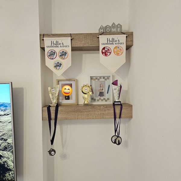 Personalised Swimming Badge Display Banner, Children's Keepsake, Kids ...