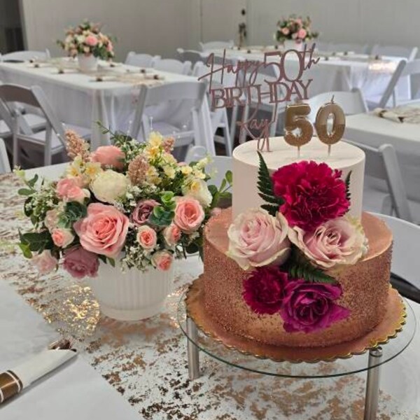 50th Birthday Cake Topper, Happy 50th Birthday Cake Topper ...