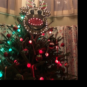 Christmas Tree Topper Rudolph Tree Topper Christmas Tree | Etsy