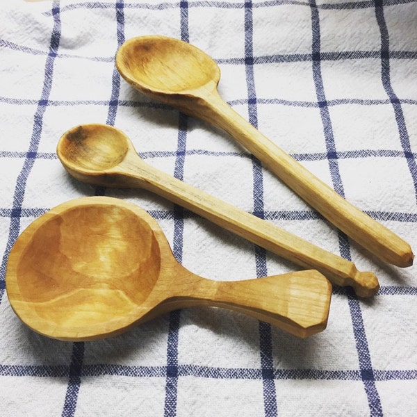 Cherry Scoop, Hand Carved and Handmade, Reclaimed Wood, Versatile Spoon ...