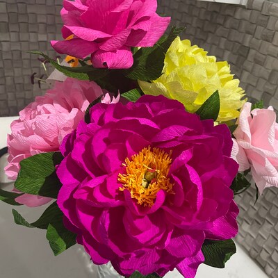 Handmade Crepe Paper Leaves Set of 5 Rose Greenery Paper - Etsy