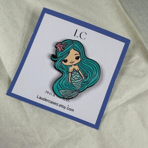 Kawaii Mermaid Enamel Pin, Cute Cartoon Lapel Pin, Mermaid Art Pin ...