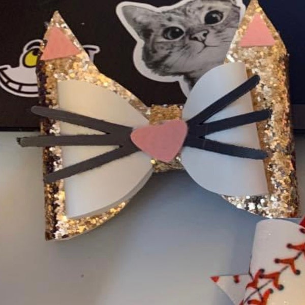 Digital SVG, PDF, DXF, Kitty Bow Template, Digital Bow Template, Bow ...