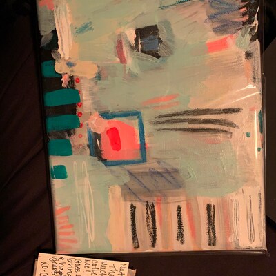 Green Abstract Face Art Woman Face Painting Original Art Woman Painting ...