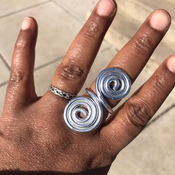 Wire Ring, Wire Wrapped Ring, Statement Ring, Hammered Ring - Etsy