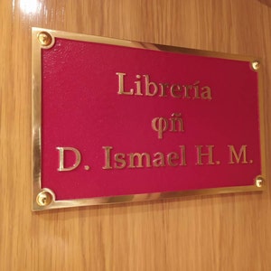 Art Deco Personalized Door Sign. Unique Handmade Metal Sign in Brass or ...