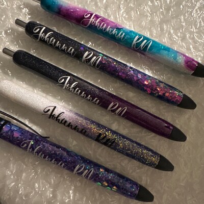 Watercolor/alcohol Ink Fluid Art Epoxy Pen Personalized Unique Gift ...