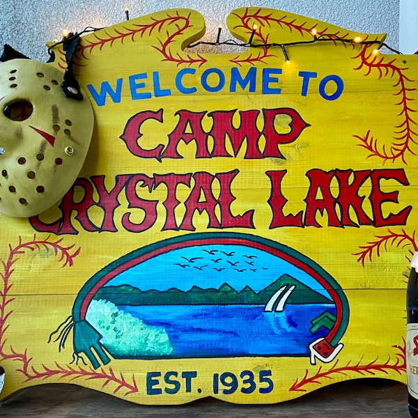 Friday the 13th - Wooden Camp Crystal Lake Sign - Etsy