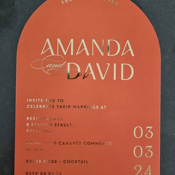 Pink Bridal Shower Wave Wedding Menu Printed Wavy Oval Shaped Wedding ...