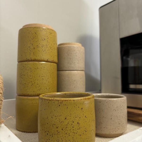 Modern Handmade Ceramic Stacking Bowls - Etsy