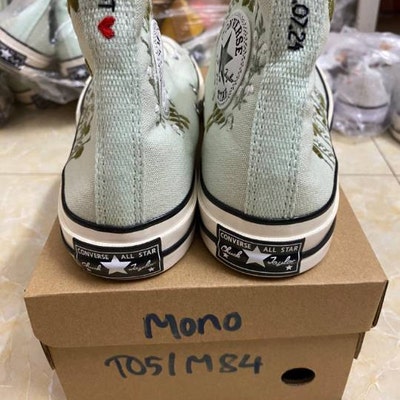 Embroidered Converse Mushroom and Frog, Converse High Tops Chuck Taylor ...