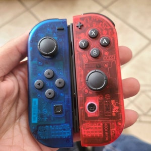 New Nintendo Switch Custom Clear Atomic Purple Joycons With - Etsy