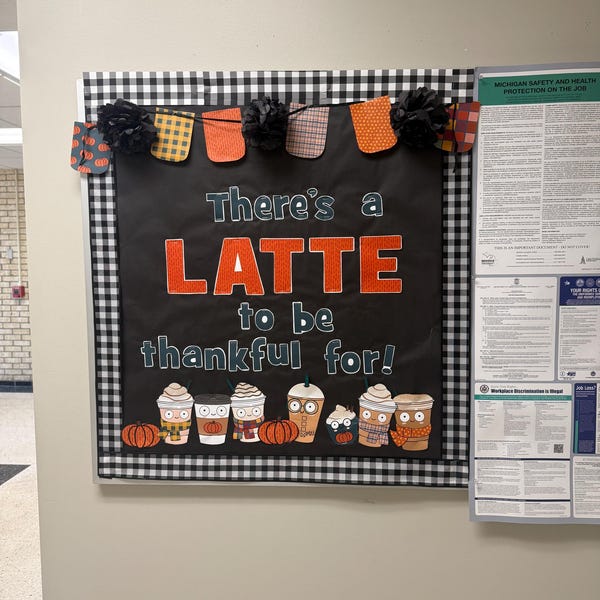 There’s a LATTE to Be Thankful for Bulletin Board/door Decor Kit for ...