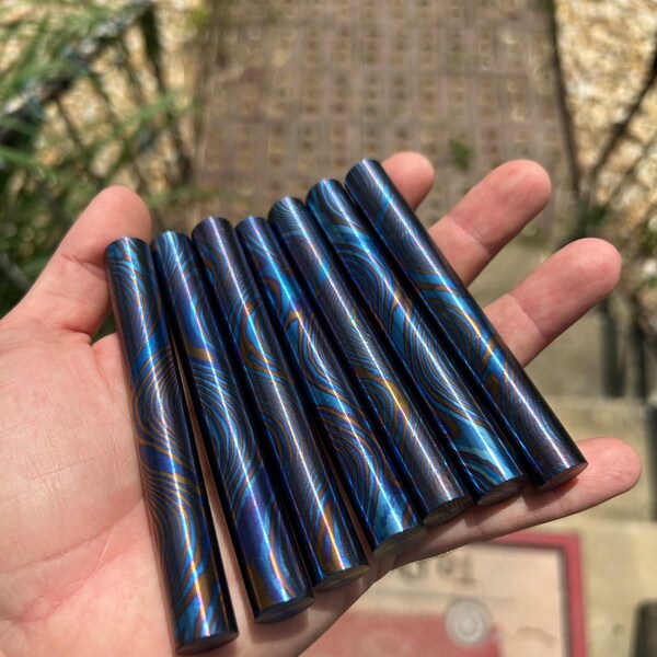 Titanium Damascus Billet 15" X 2" X .157" Mokuti Flat Billet - Exotic ...