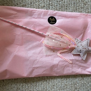 Pink Star Magic Wand, Fairy Accessories, Godmother, Angel, Pink Wand ...