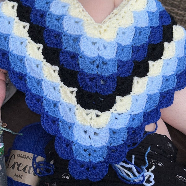 Crochet Shells Poncho Pattern: 4 Sizes + Tutorial (PDF ENGLISH Download ...