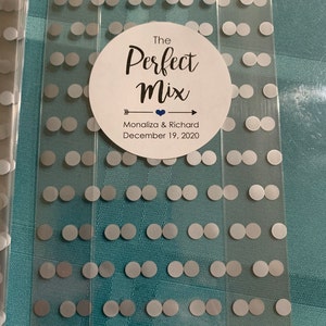 The Perfect Mix Sticker, Wedding Favor Stickers, Treat Bag Sticker ...
