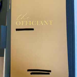 Personalized Officiant Book various Colors Available A2 - Etsy