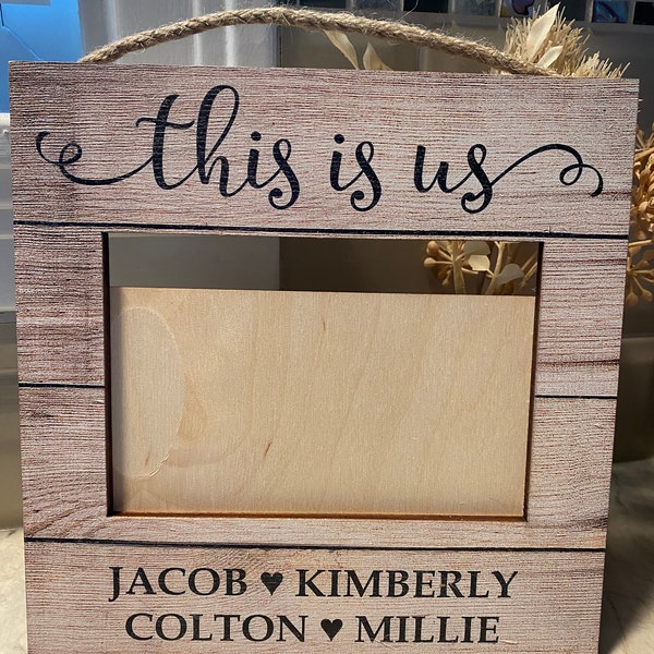 This is Us Personalized Rustic Picture Frame, Family Gift, Mothers Day ...