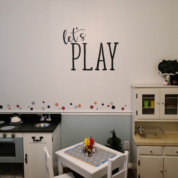 Let's Play Wall Decal | Farmhouse Playroom Decal, Farmhouse Kids Decor ...
