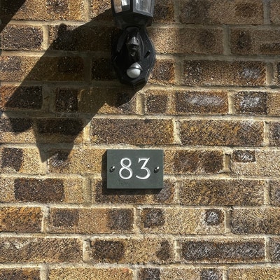 Smoky Green Slate Square House Number 15cm X 15cm - Etsy UK
