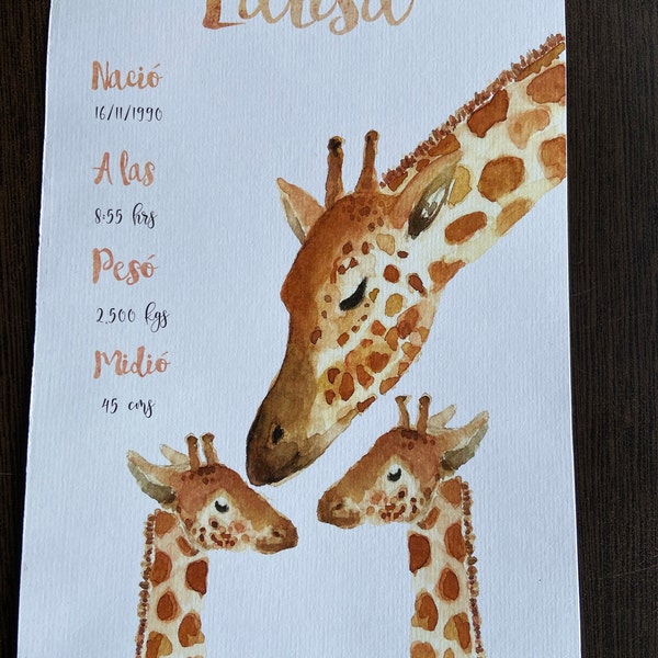 SET of 3 African Animals Watercolor Print, Safari Animals Print, Jungle ...