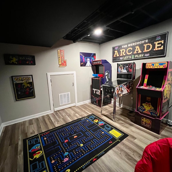 Arcade Signs, Personalized Game Room Wall Decor, Custom Marquee Arcade ...