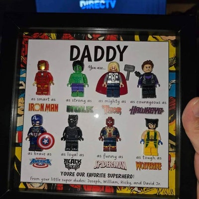 Father's Day Superhero Frame Superhero Father's Day - Etsy