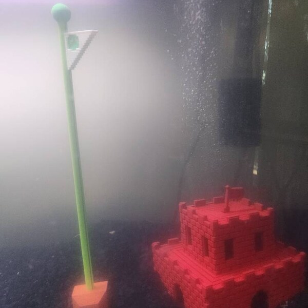 Super Mario Brothers Inspired Castle Flag for Your Desk or Aquarium - 4 ...