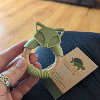 Personalized Baby Teether, Engraved Teether, Food Grade Silicone Fox ...