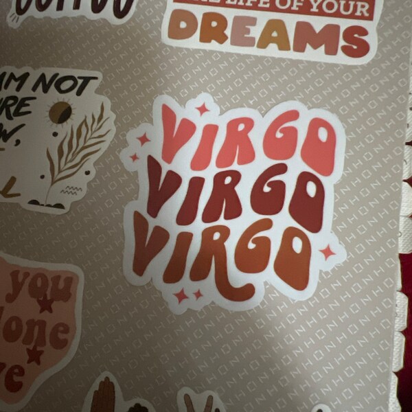 Virgo Sticker / Retro Virgo Zodiac Sticker / Virgo Girl Sticker / Virgo ...