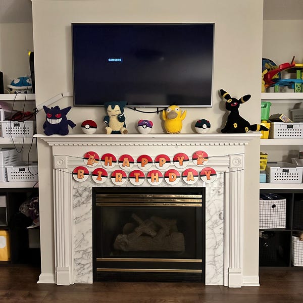 Printable Pokemon Banner, Pikachu Banner, Pokeball Banner, Pokemon ...