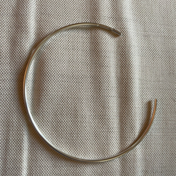 Solid Sterling Silver Neck Cuff, Sterling Silver Neck Collar, Eternity ...