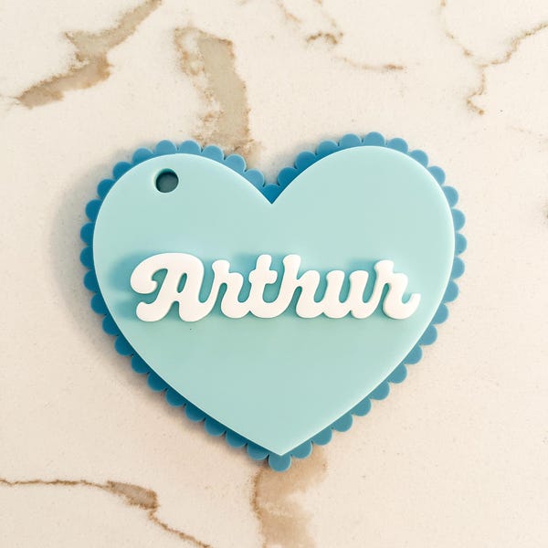 Scallop Heart Tag Heart Tag Valentine’s Basket Tags Valentine’s Day ...