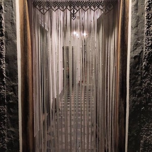 Macrame Room Divider 4 Door Panel, Handmade Macrame Curtain, Bohemian ...