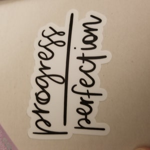 Sticker Quotes Inspirational Decals Waterproof Stickers Progress Over ...