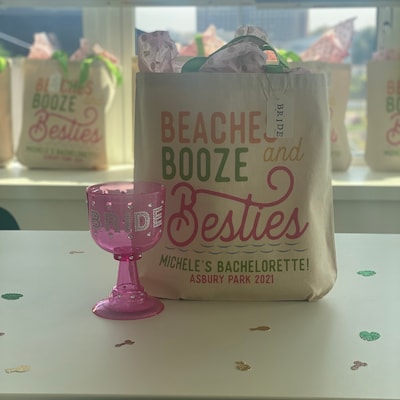 Beach Booze & Besties Tote Bag Bachelorette Party Bag Girls Trip Bags ...