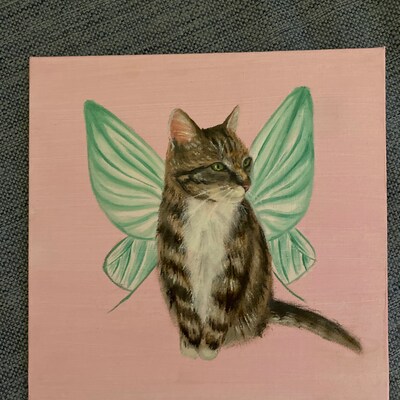 Cat Meme Original Paintings With Mini Easel - Etsy