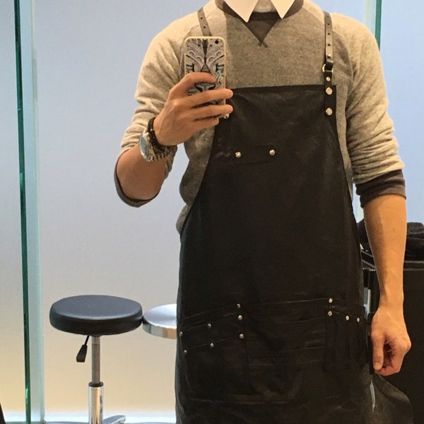 Customized Barber Apron Stylish Design, Personalized and Handcrafted ...