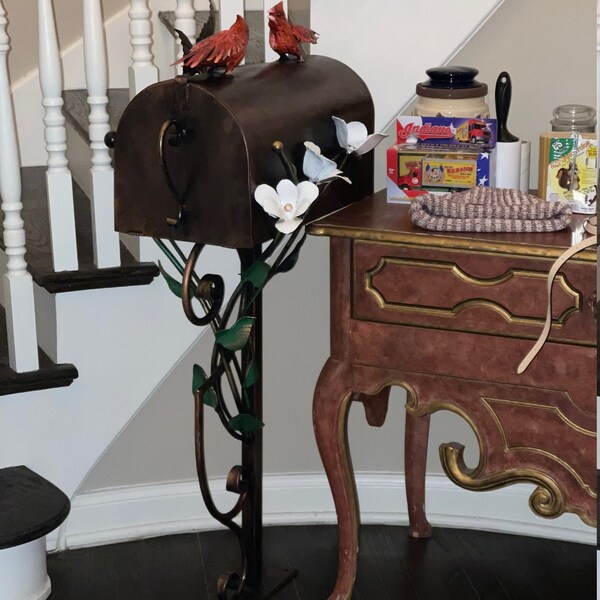 Mail Box, Mailbox, Orchid, Bee, Bird, Hand Forged Mailbox, Floral Decor ...