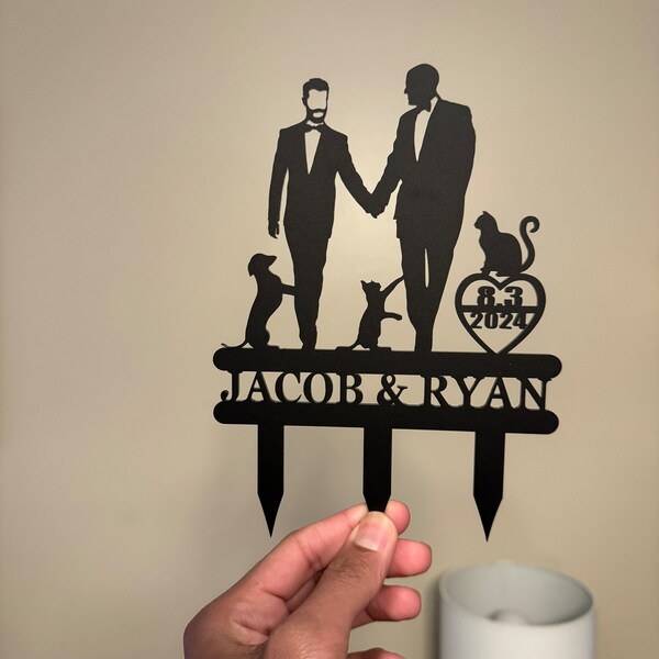 Custom Hindu Wedding Cake Topper, Personalised Indian Cake Topper ...