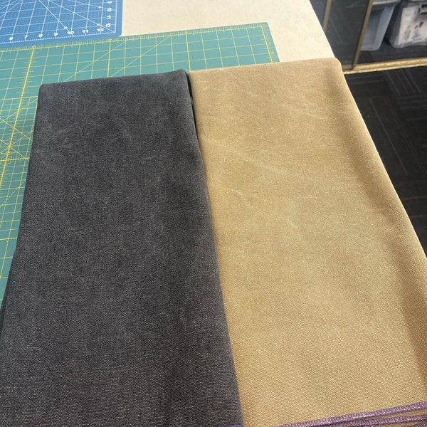 Canvas Fabric, 16oz Washed Canvas Fabric Vintage Style Solid Washed ...