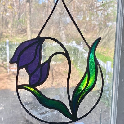 Moon Lotus Flower Stained Glass Pattern, Stained Glass Pattern, Digital ...