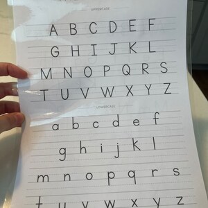 Alphabet Poster, Handwriting Chart, ABC Print, Educational Art, Kids ...