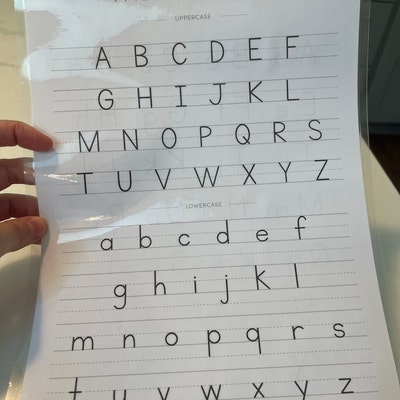 Alphabet Poster, Handwriting Chart, ABC Print, Educational Art, Kids ...