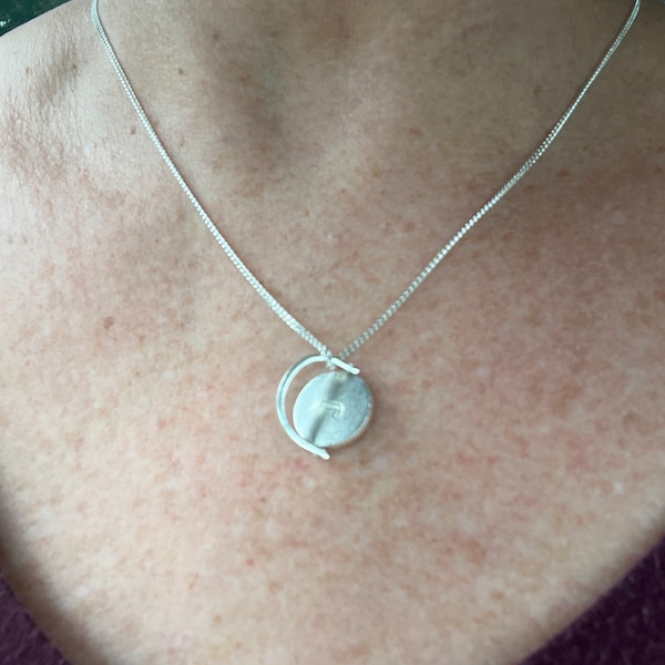 Spinner Pendant Necklace With Curb Chain by Caitlyn Minimalist • Custom ...