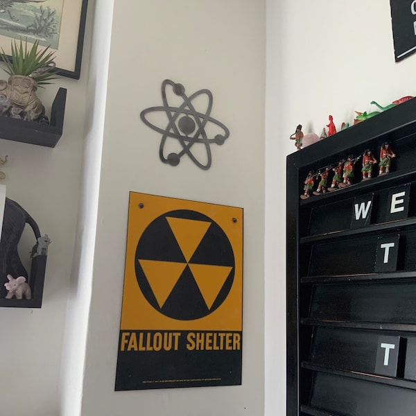 Atom Atomic Metal Symbol Emblem Badge Rat Rod Metal Wall Art Sign ...