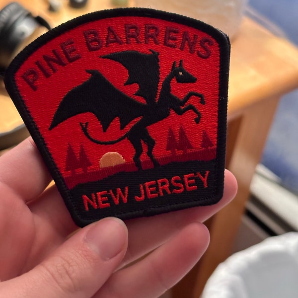 Pine Barrens, New Jersey Travel Patch | Jersey Devil | Cryptozoology | Cryptid - Etsy
