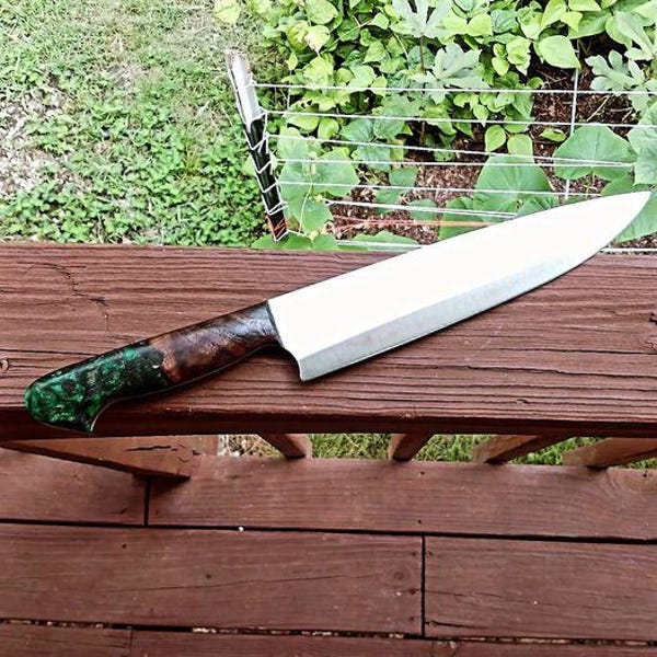 Chef Knife Blade Blank (unfinished): Stainless or High Carbon Steel ...