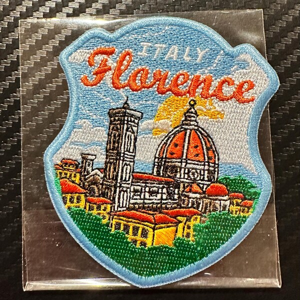Florence Italy 3" Travel Patch Embroidered Iron on Sew on Badge ...